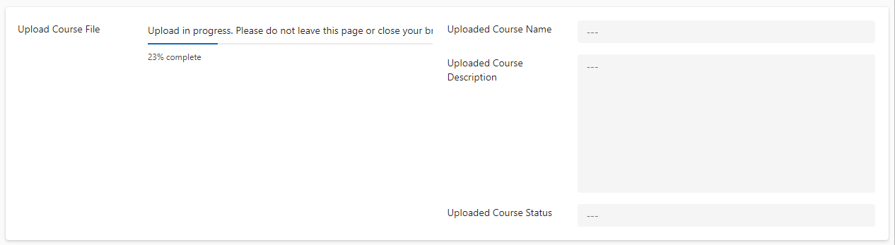 ecLearn - Uploading a Course